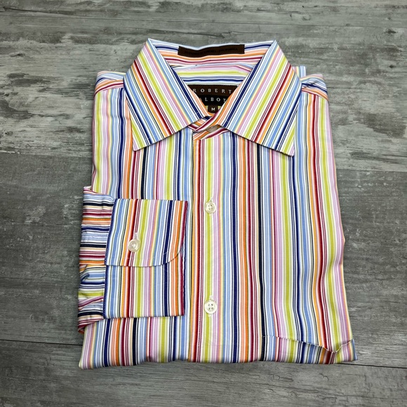 Robert Talbott | Shirts | Robert Talbott Multicolored Stripe Shirt M ...